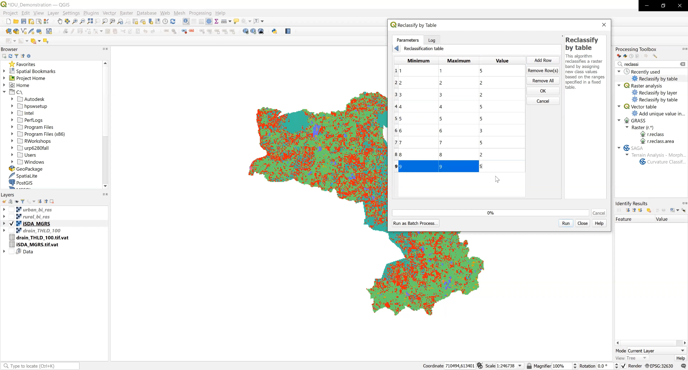IDU part 2 - Combine base rasters using Map Algebra