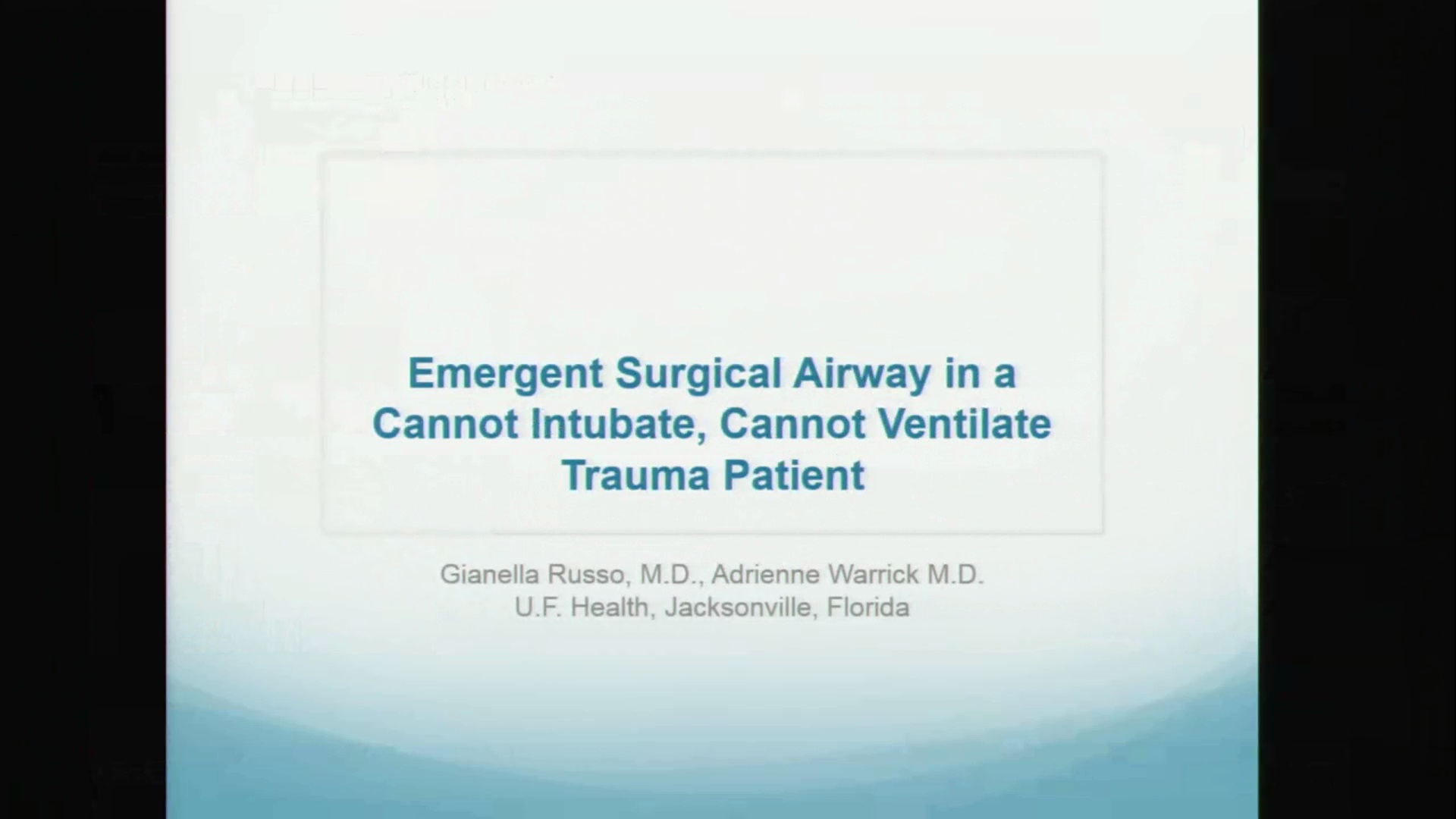 Emergent Surgical Airway
