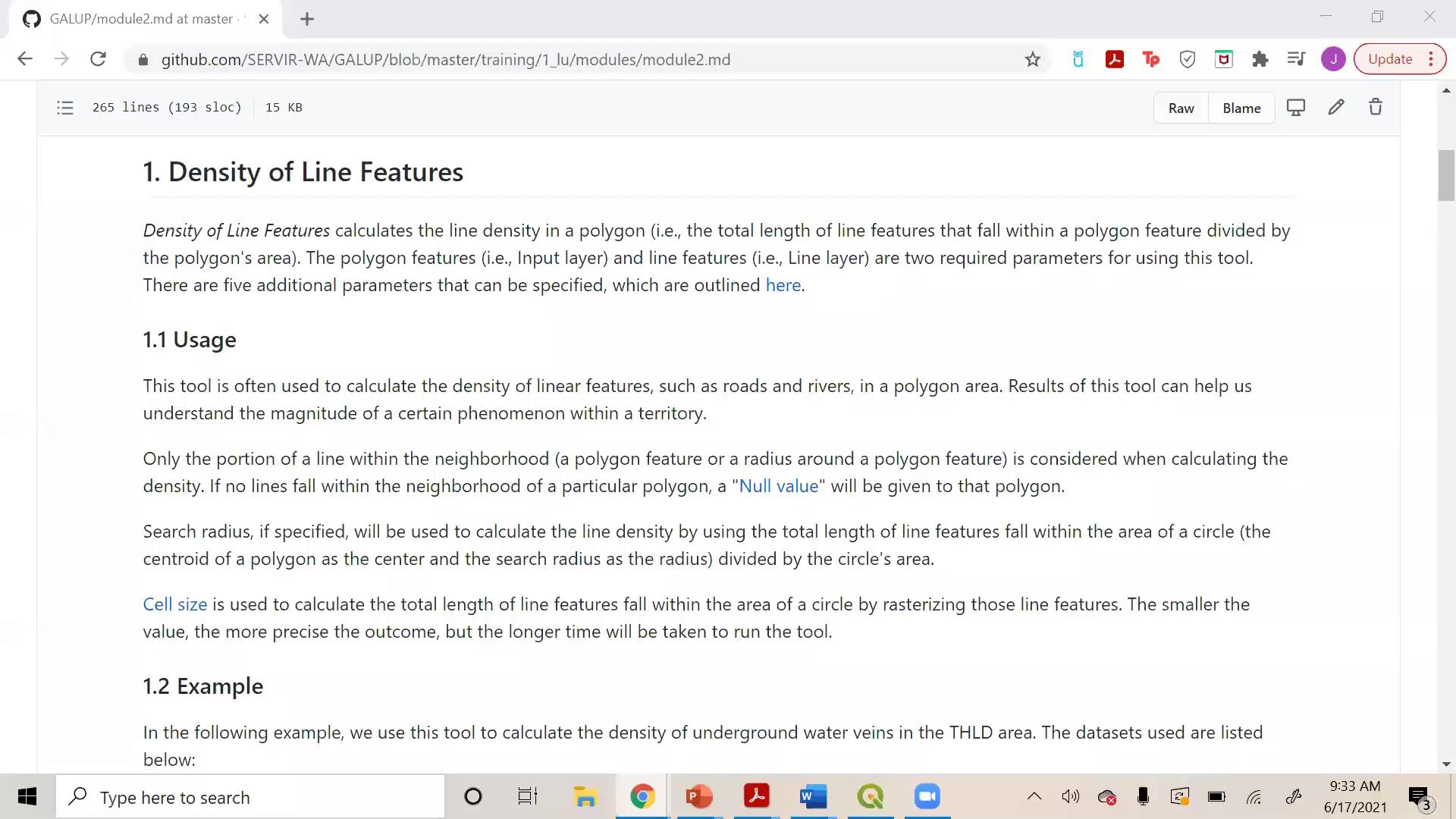 Module 2 Tutorial - Density of Line Features