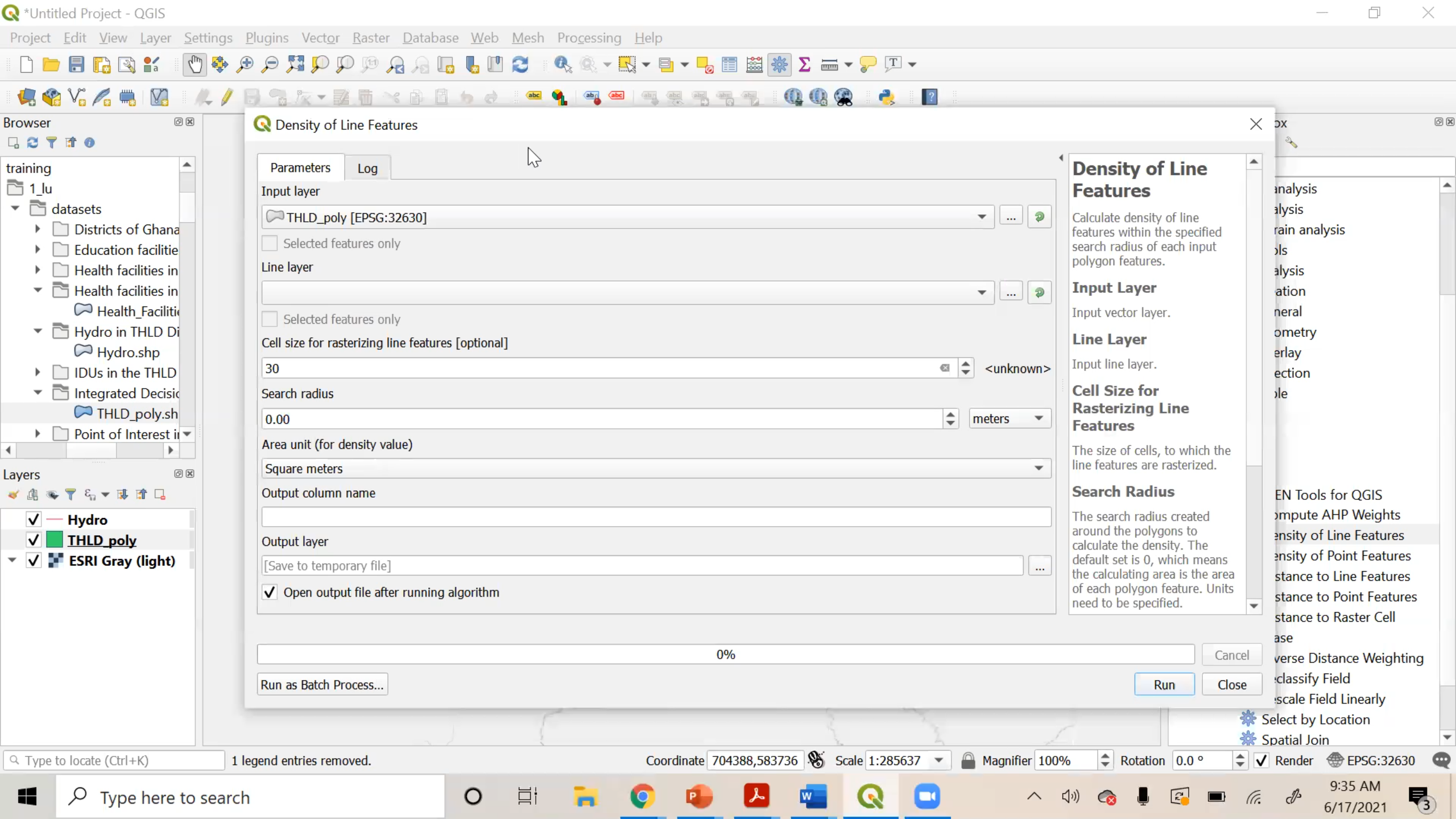 Module 2 Tutorial - Density of Line Features
