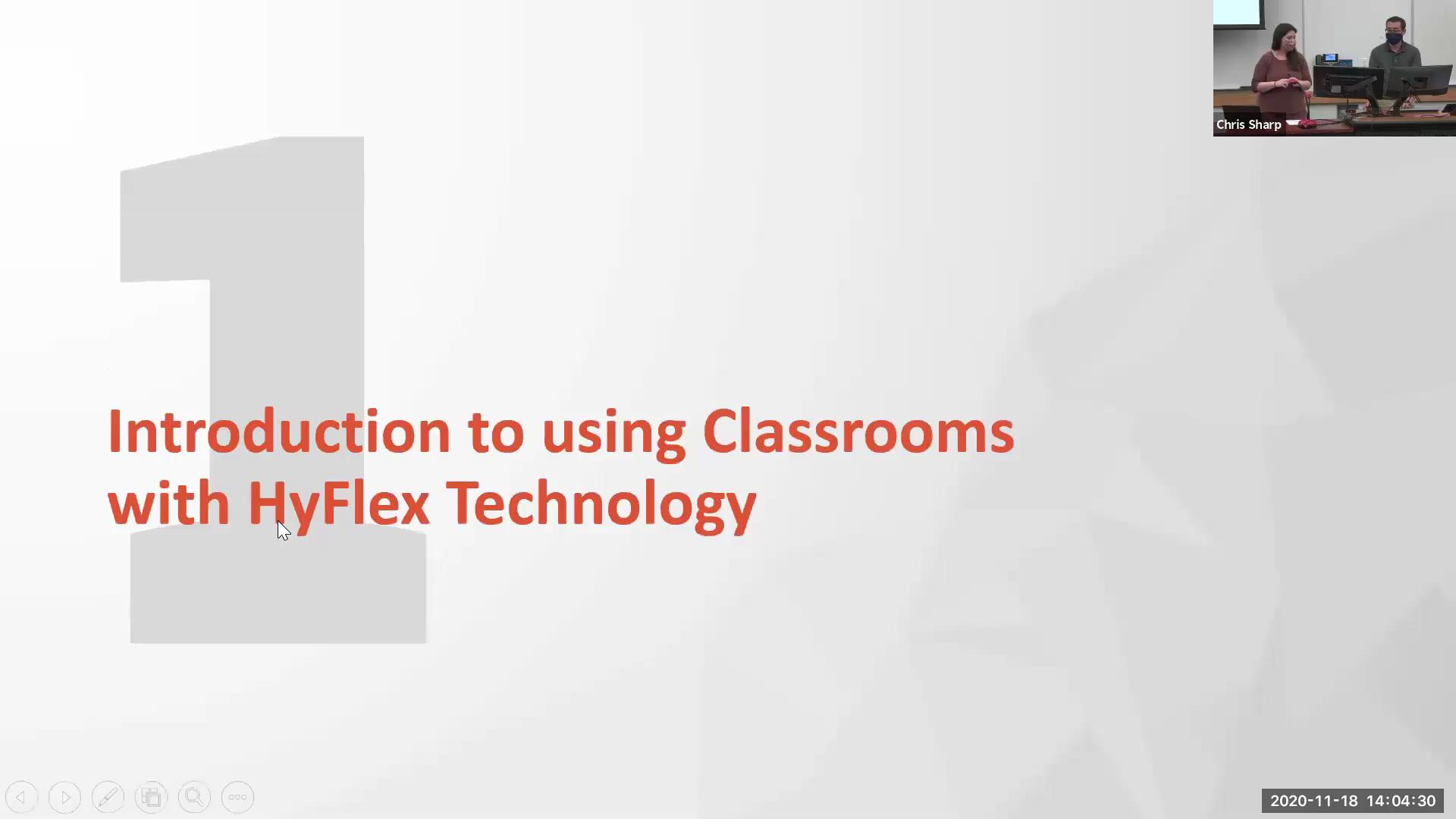 Introduction to using classrooms with HyFlex Technology - Technology to ...