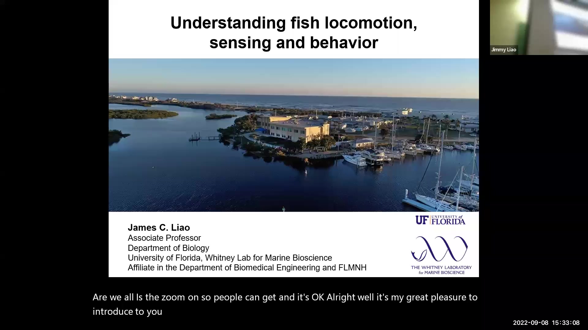 Understanding fish locomotion, sensing and behavior (UF Biology ...