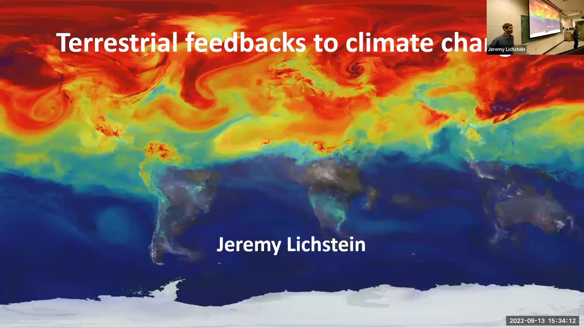 Terrestrial feedbacks to climate change (UF Biology Seminars - Fall 2022)
