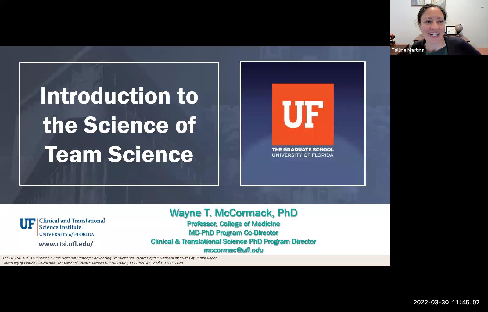 Introduction to the Science of Team Science 3/30/2022 11:46 AM