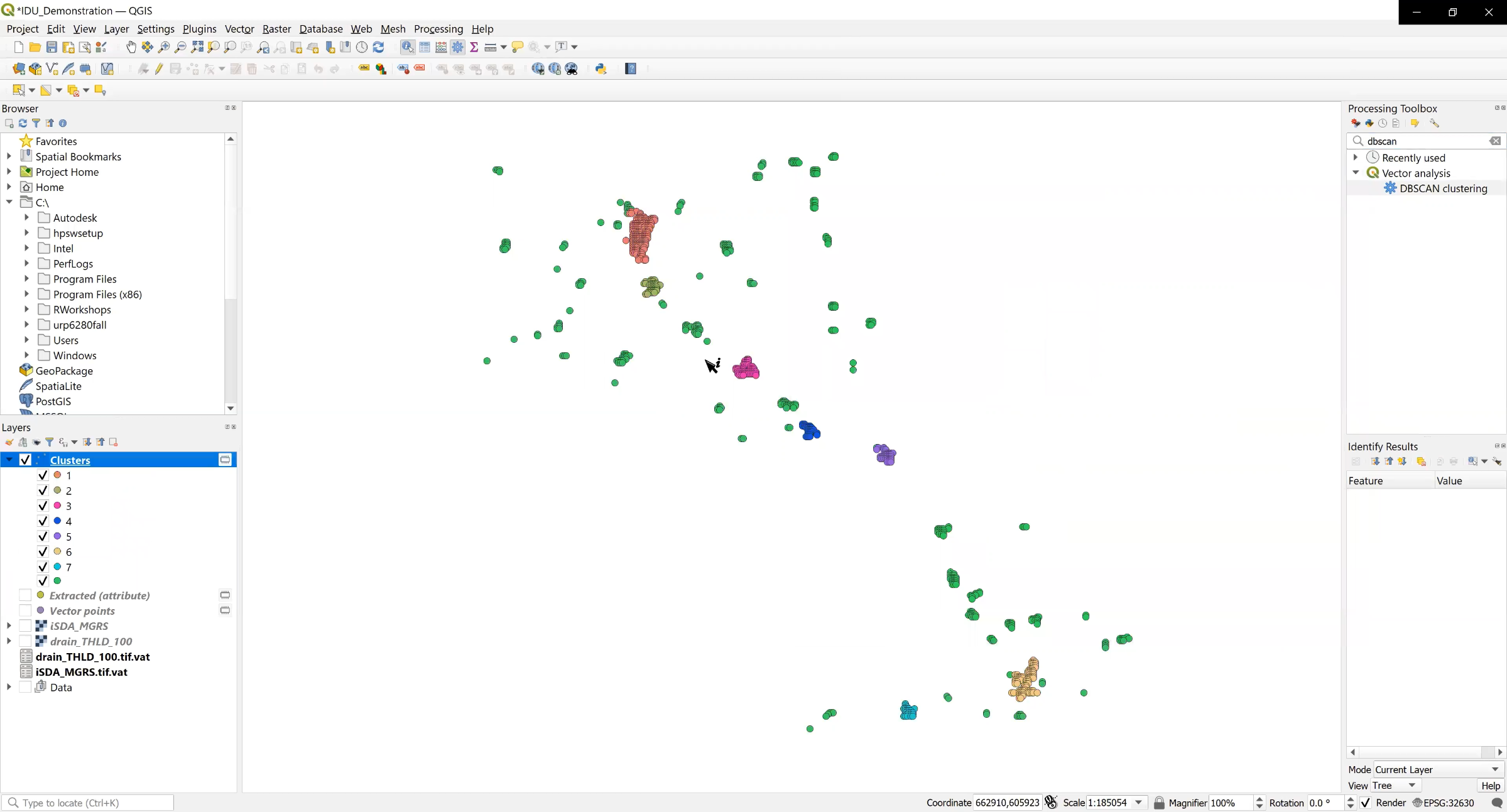 IDU part 1 - Delineation a boundary between urban and rural