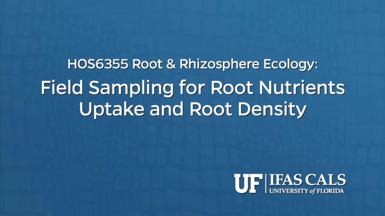 HOS 6355 - Field Sampling for Root Nutrients Uptake and Root Density