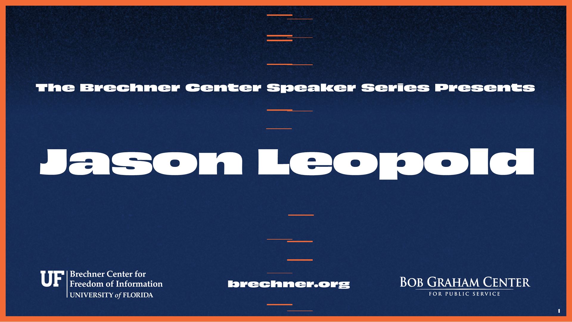 Brechner Speaker Series: Investigative Reporter Jason Leopold