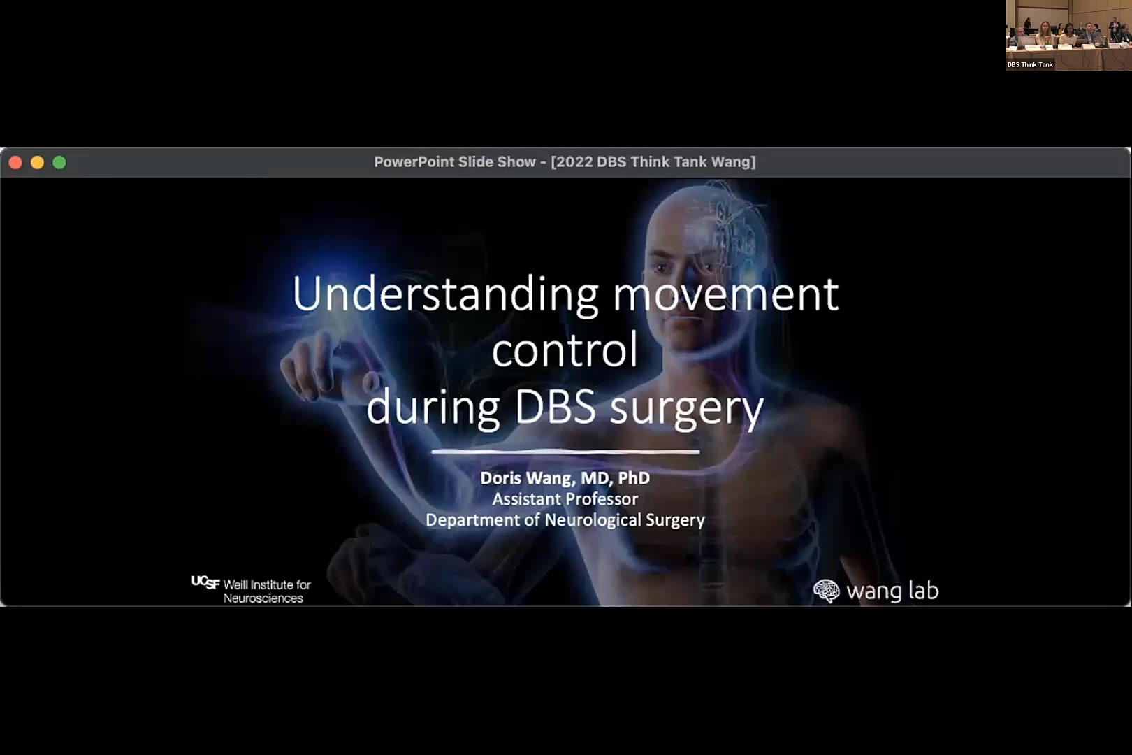 "Understanding movement control during DBS surgery", Doris Wang, M.D ...