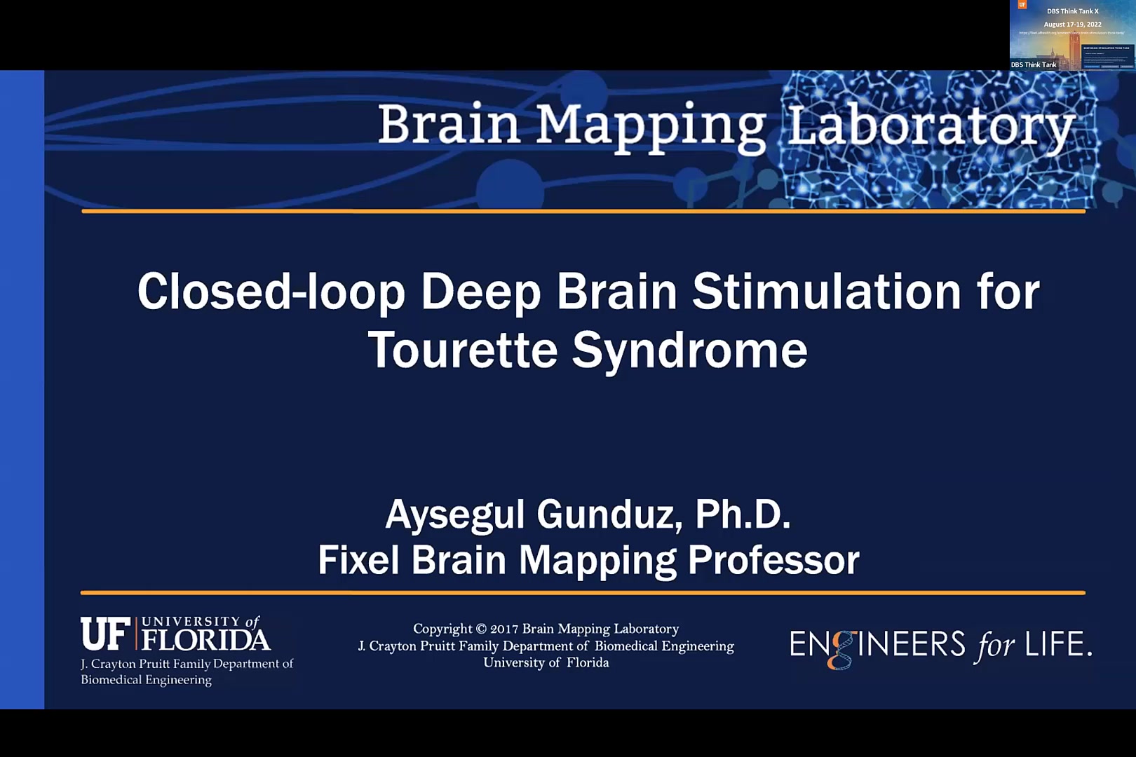"Closed-loop Deep Brain Stimulation for Tourette Syndrome", Aysegul ...