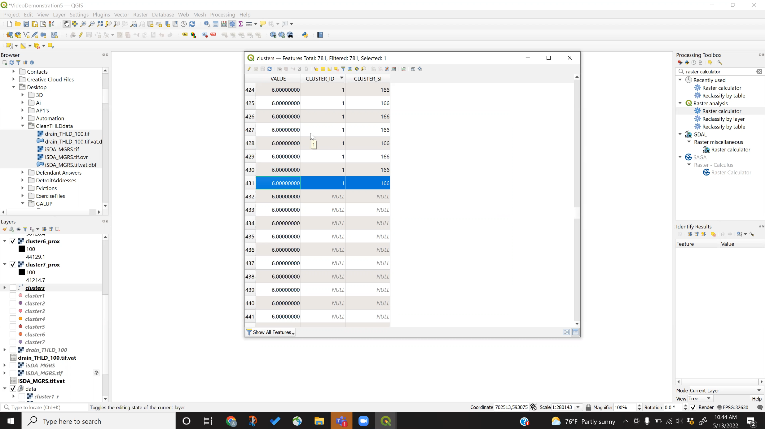IDU In-depth: How to weight clusters