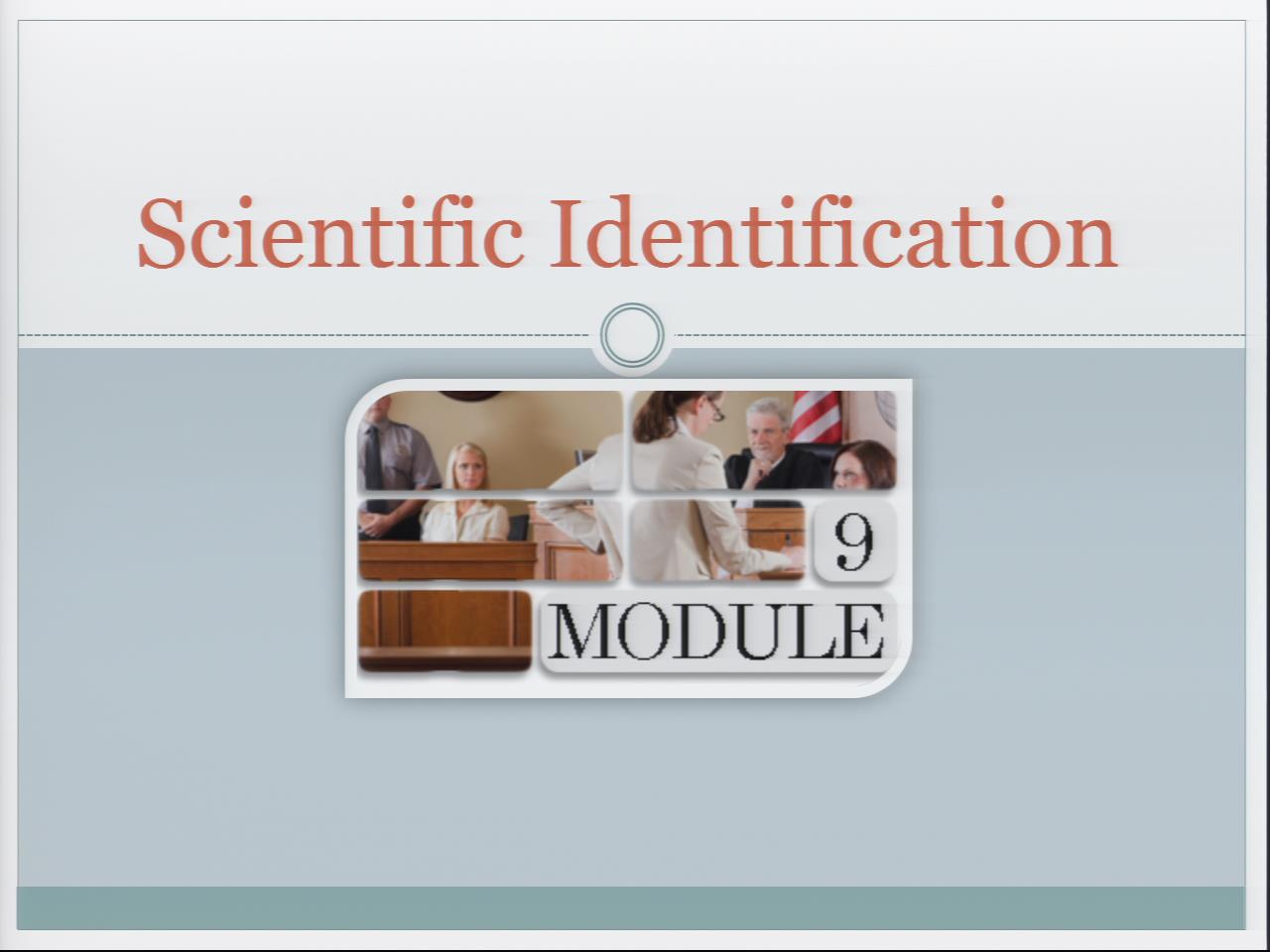 24 - Scientific Identification