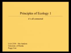 Principles of Ecology 1
